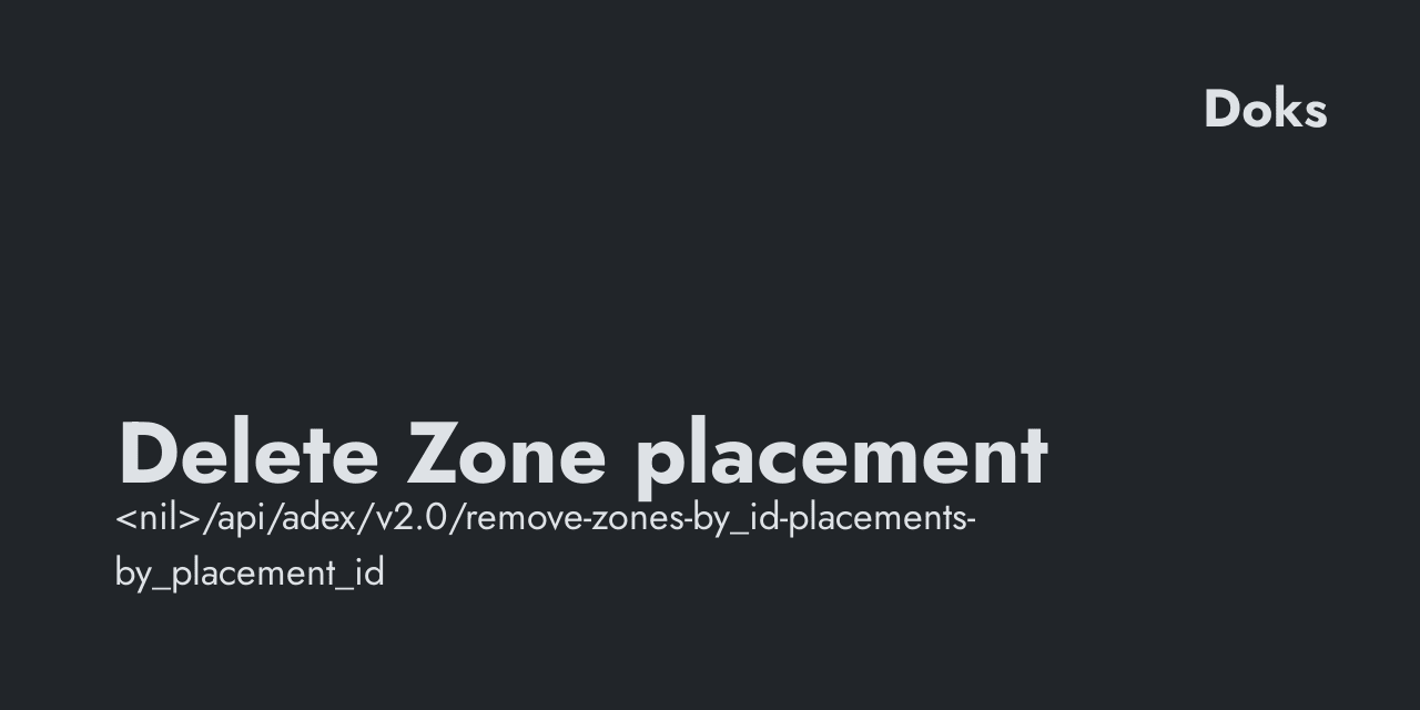 Delete Zone placement